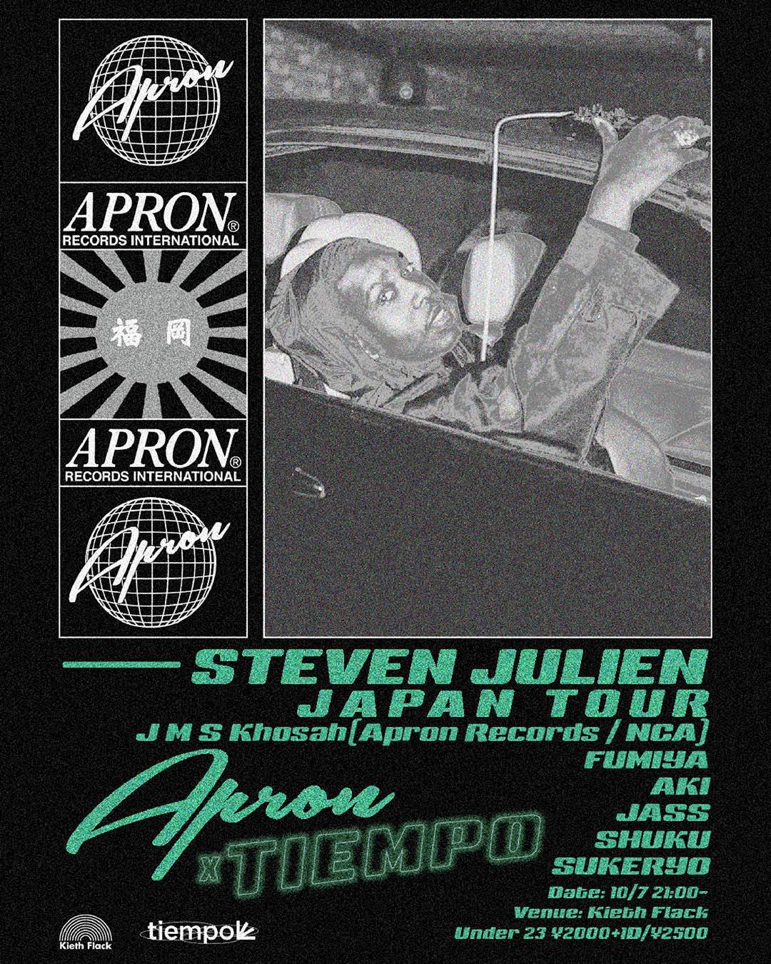 Steven Julien - Japan Tour (Apron Records x Tiempo) at Kieth Flack, Kyushu