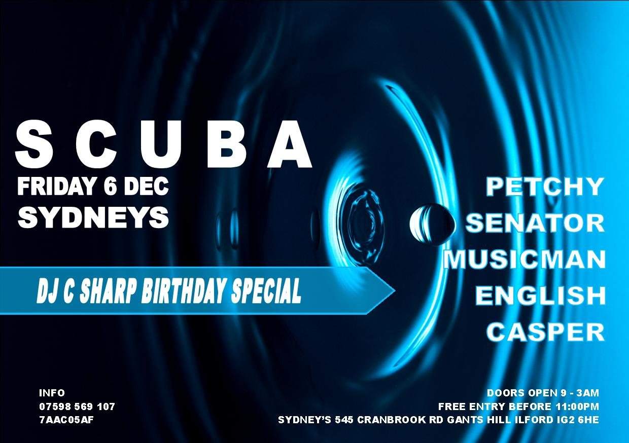 Scuba: DJ C Sharp's Bday en Sydneys Wine Bar, South + East