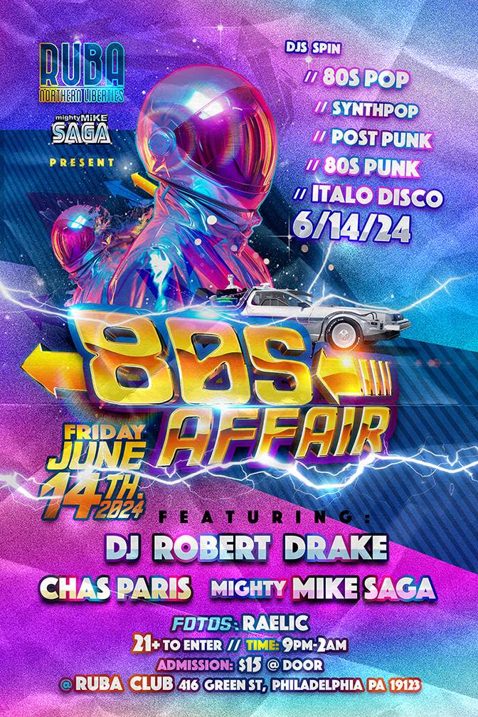 80S AFFAIR with ROBERT DRAKE + CHAS PARIS + Mike Saga bei Ruba Club ...