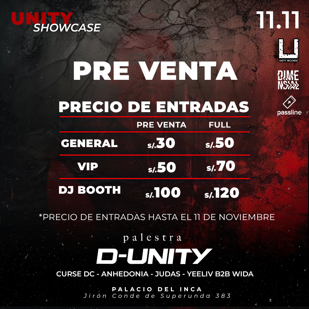 D-Unity. 11/11. Showcase Unity Records at TBA - jiron conde de ...