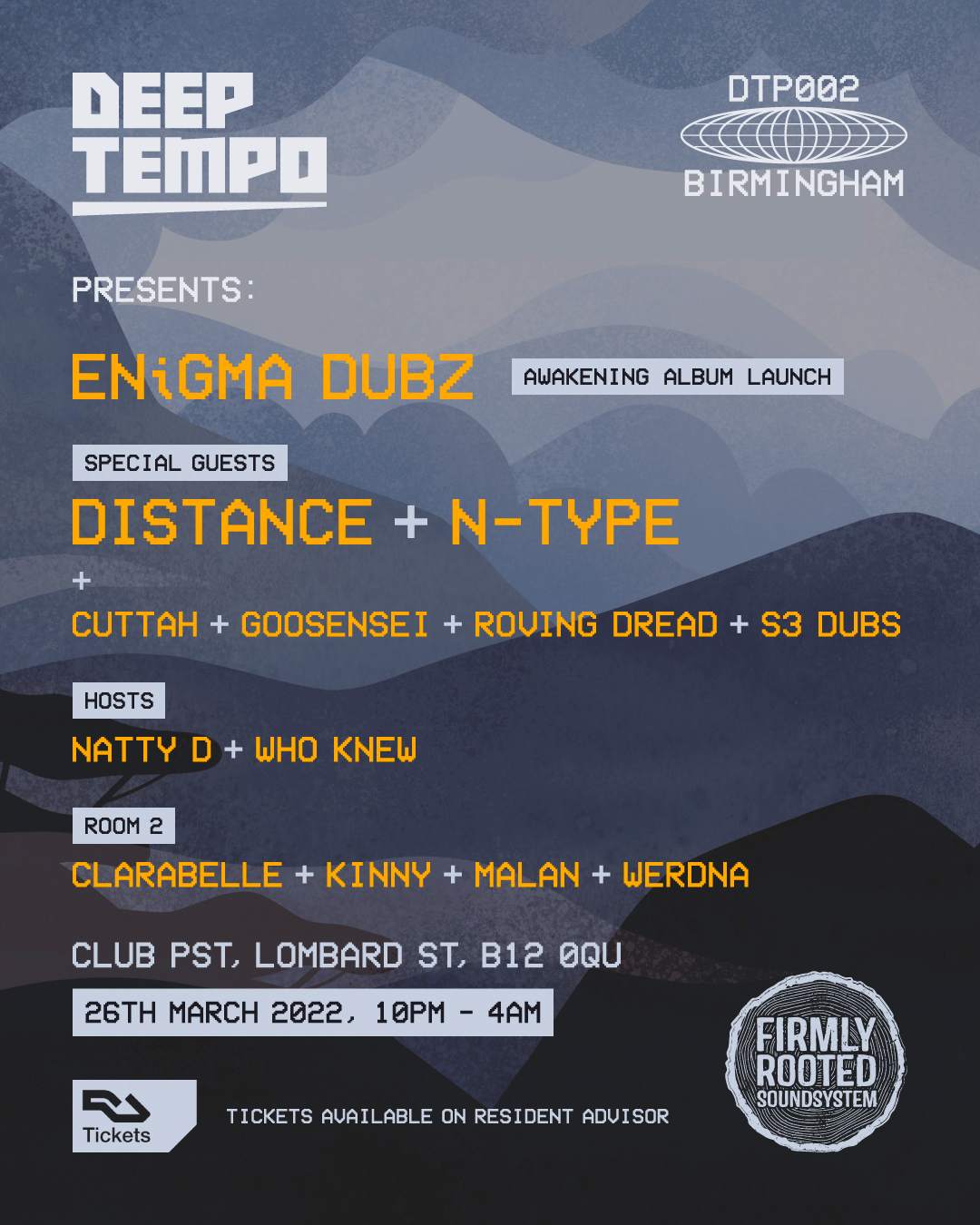 Deep Tempo presents 002: ENiGMA Dubz, Distance, N-Type & More at PST ...