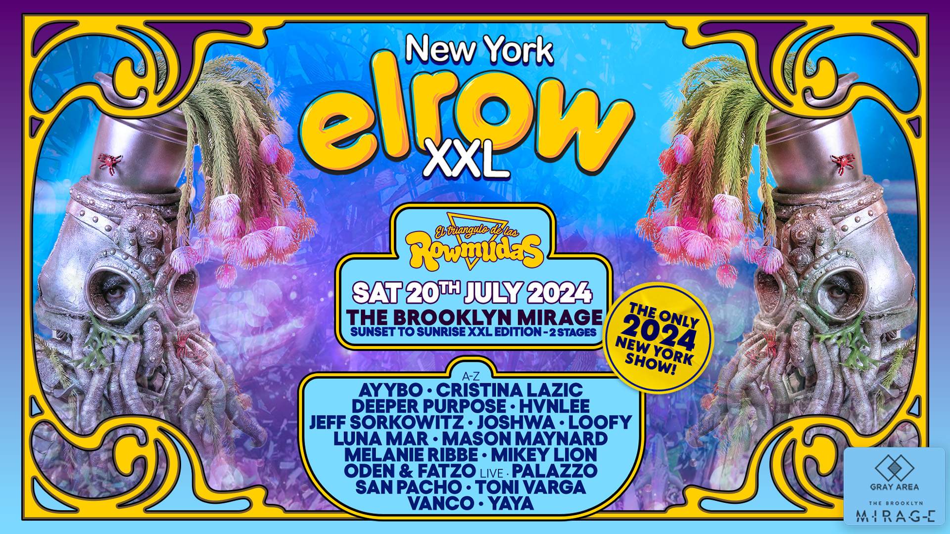 elrow New York Open Air: Summer Festival - Rowmuda Triangle at Brooklyn ...