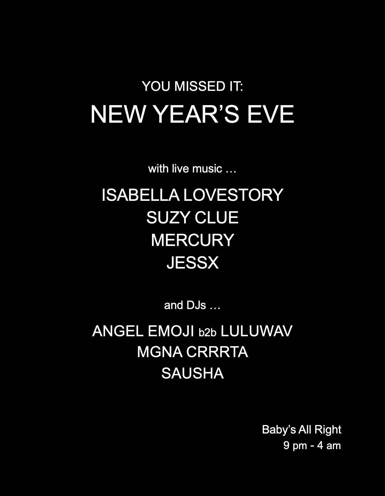 Isabella Lovestory / Suzy Clue / Mercury / JessX / MGNA Crrrta / Sausha ...
