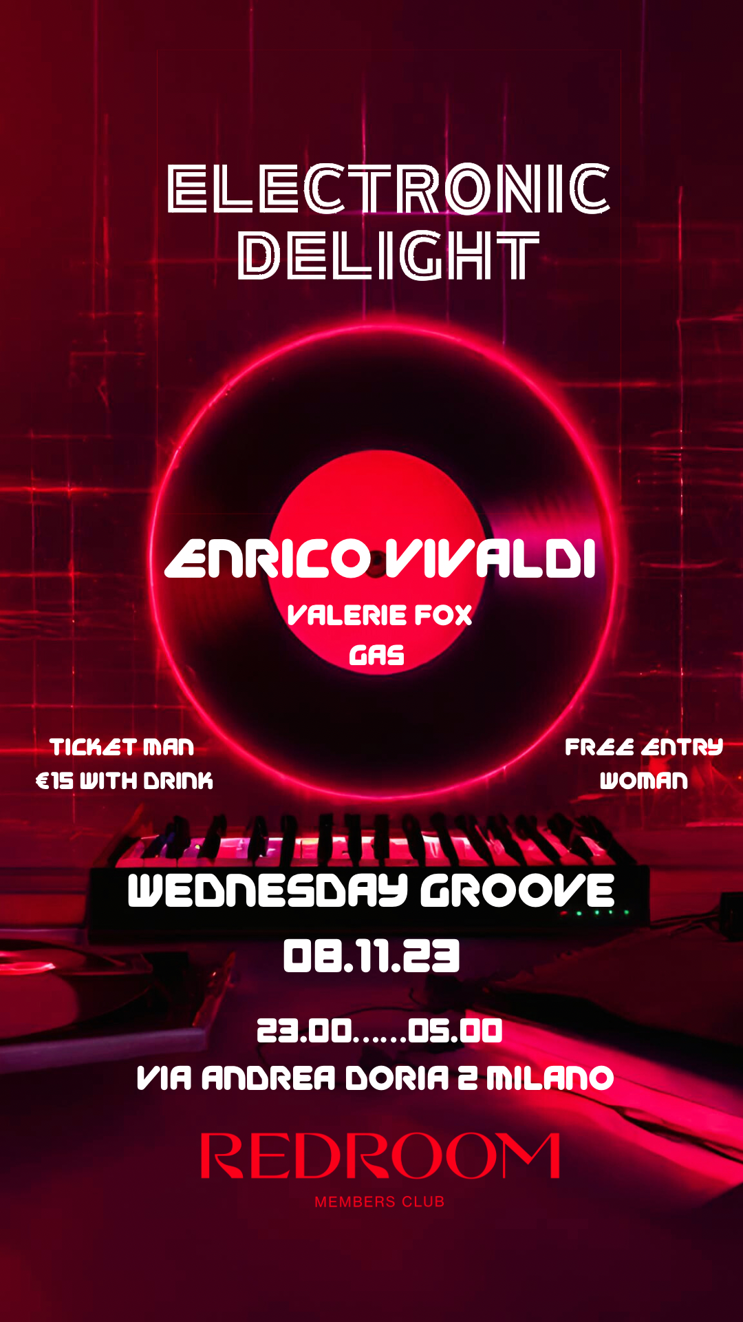 WEDNESDAY GROOVE at RedRoom Members Club, Milan