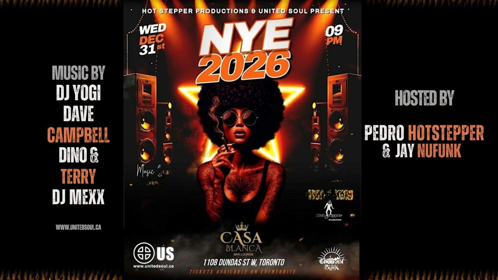 Hot Stepper & United Soul's NYE 2026 at TBA - Casablanca Lounge & Event ...