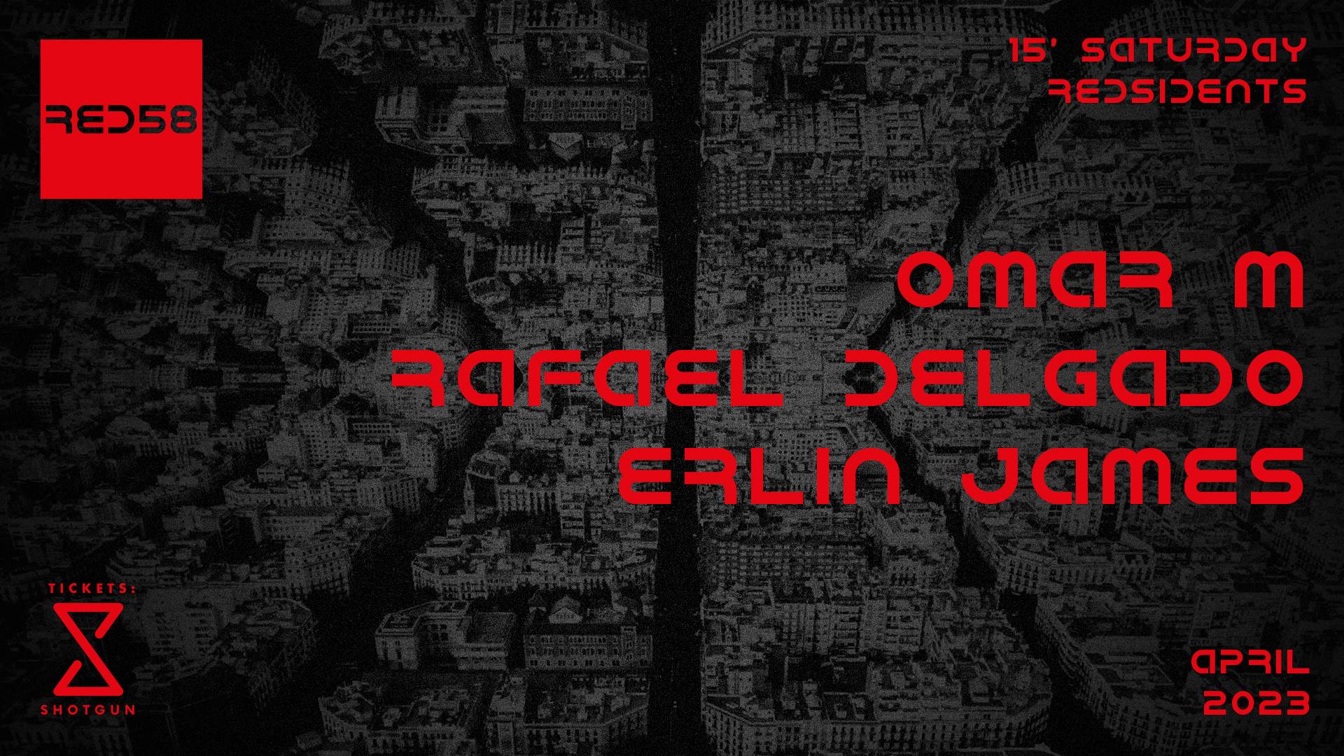 REDSIDENTS W/ Omar M, RAFAEL DELGADO & erlin james at RED58, Barcelona