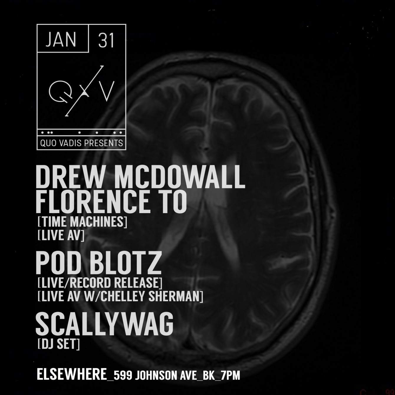 Quo Vadis presents: Drew Mcdowall + Florence To [Time Machines / Live ...