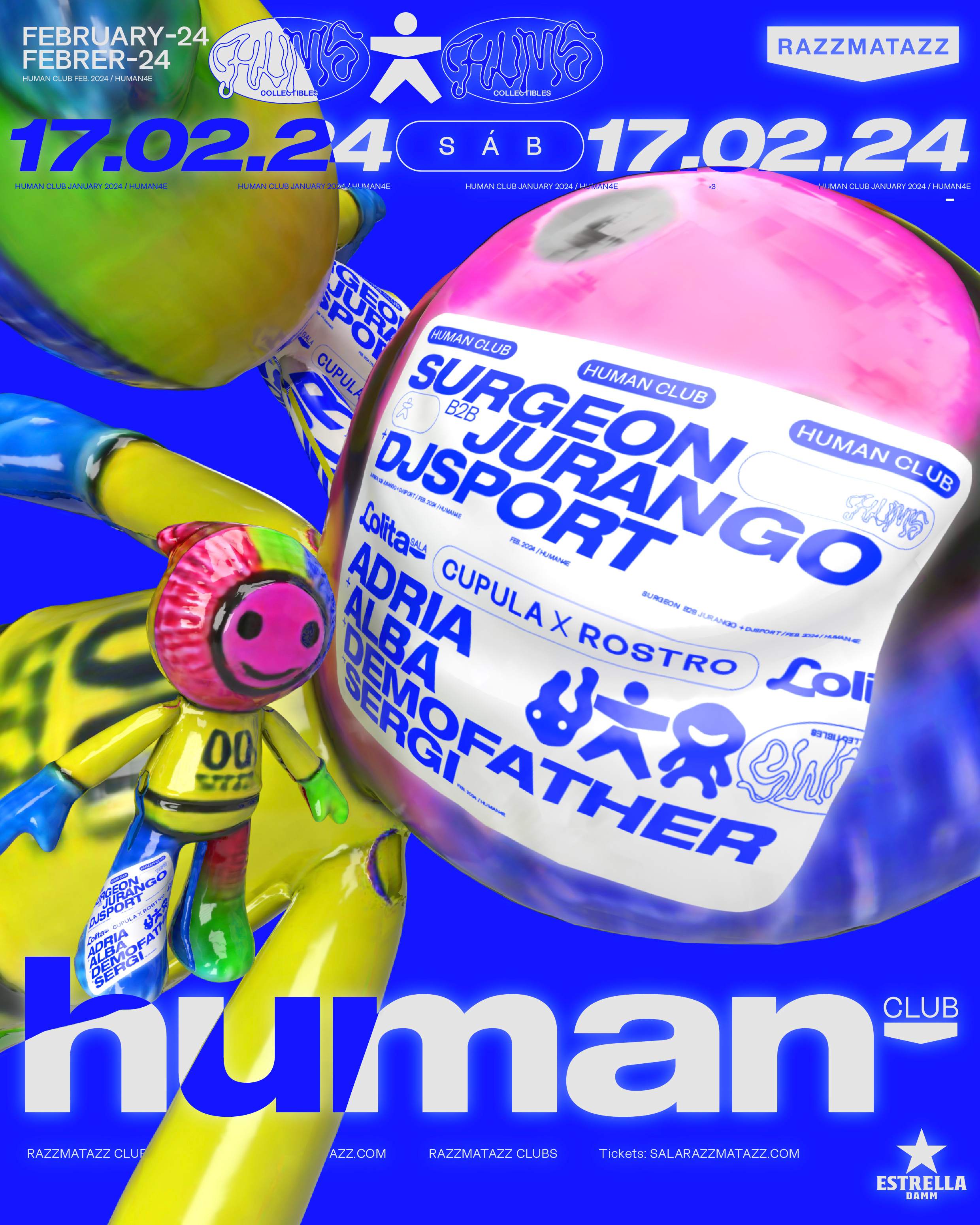 HUMAN presents: Surgeon B2B Jurango + DjSport at Human Club, Barcelona