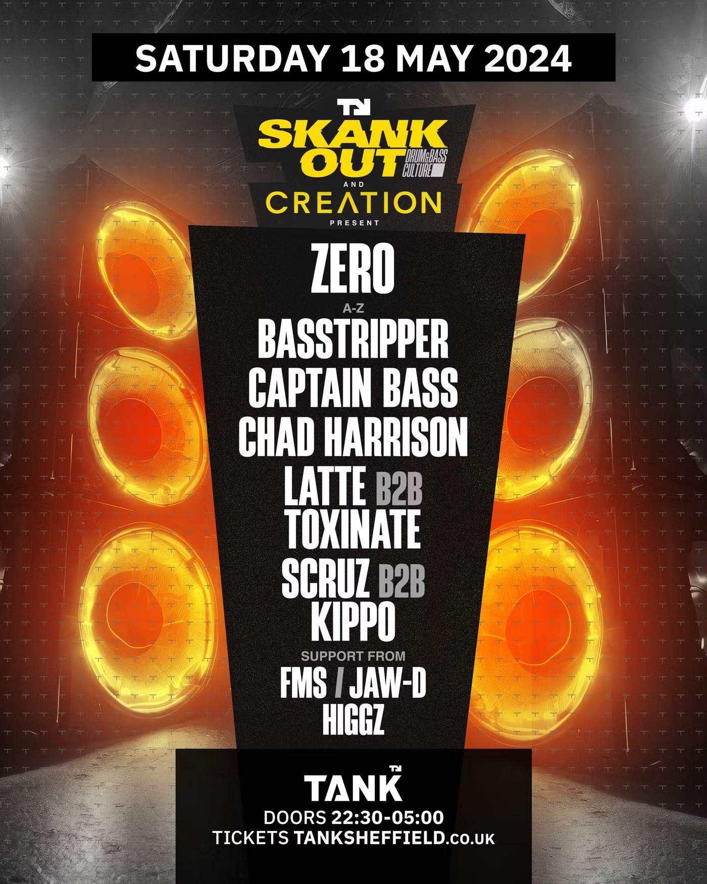 Skank Out & Creation presents: Zero, Basstripper, Latte & Toxinate ...