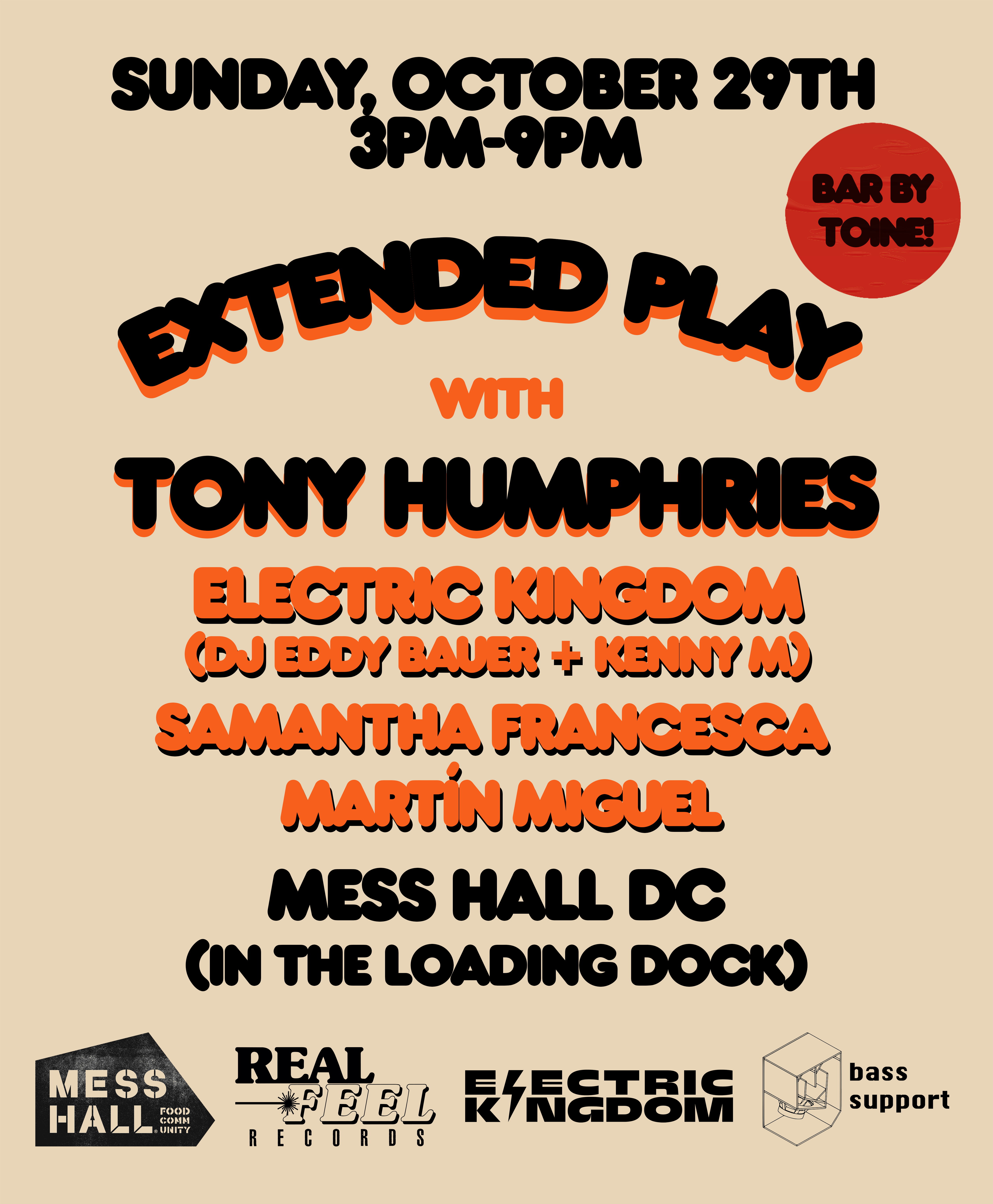 Extended Play with Tony Humphries at TBA - Mess Hall DC, Washington DC