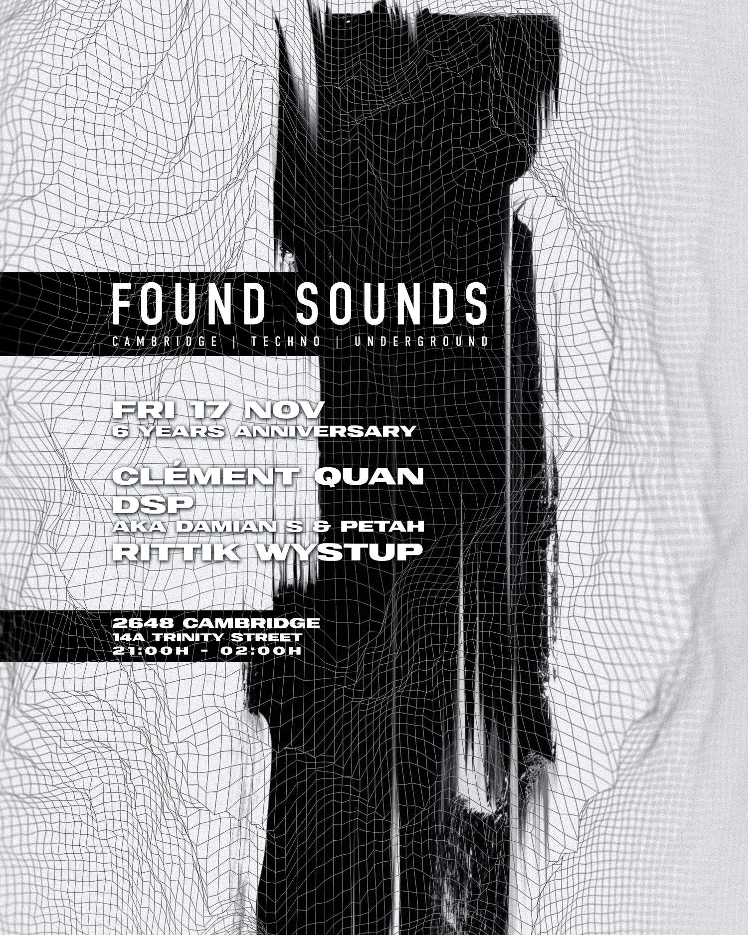 Found Sounds 6 Years Anniversary Special en 2648 Cambridge, South + East