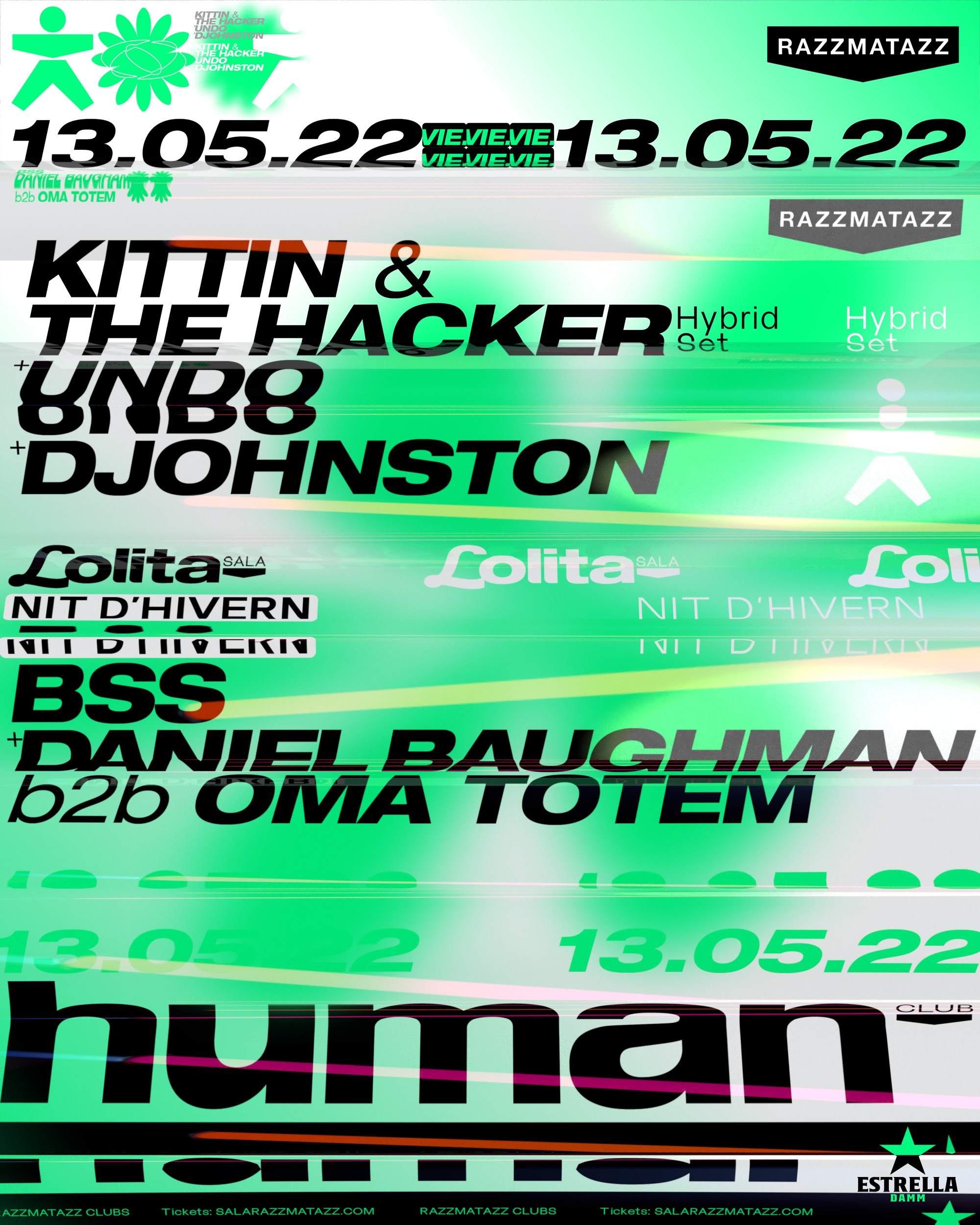 Human presents: KITTIN & The Hacker hybrid set en Human Club, Barcelona
