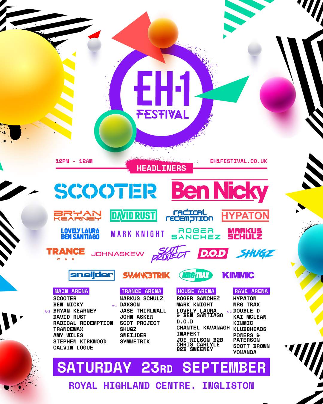 EH1 Festival at Royal Highland Centre, Edinburgh