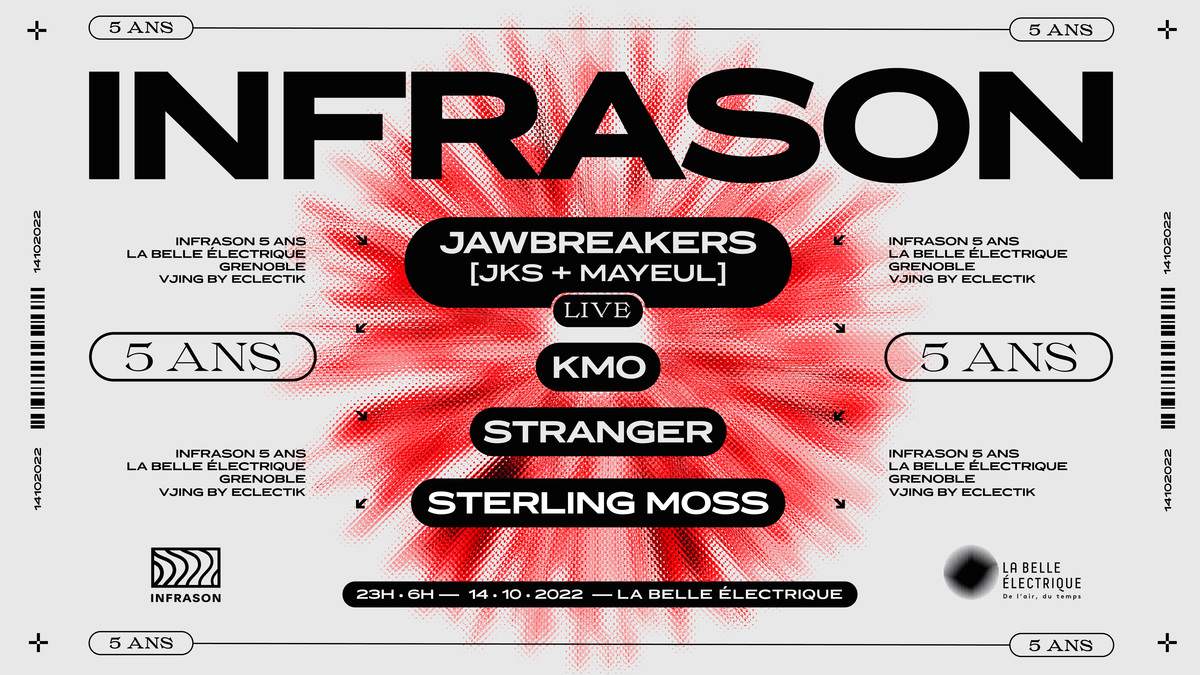 Infrason 5 YEARS - Jawbreakers (live), Stranger, Sterling Moss, KMO at ...