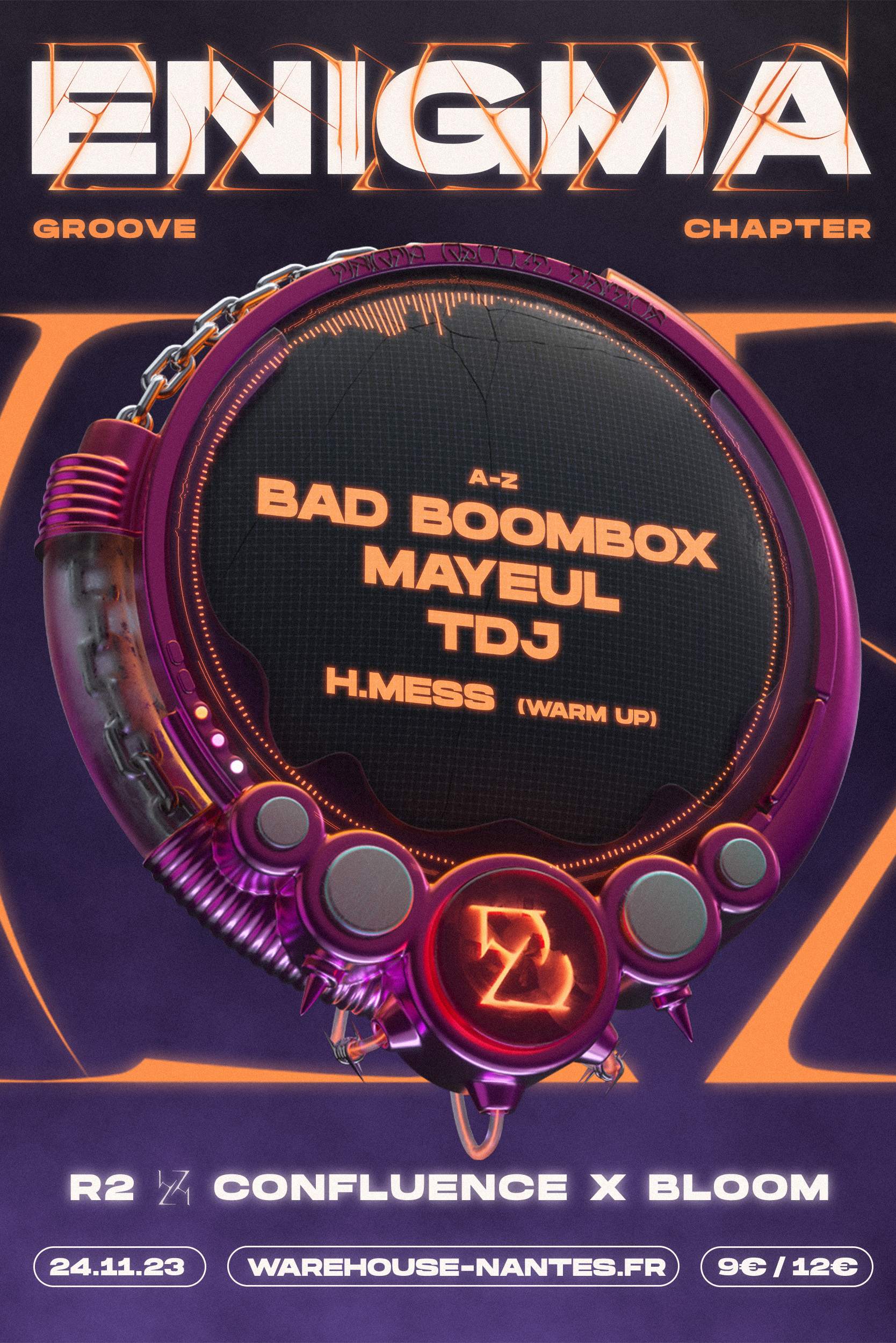 Enigma - TDJ (Teletech), Bad Boombox, Mayeul (Raw), H.MESS at Warehouse ...
