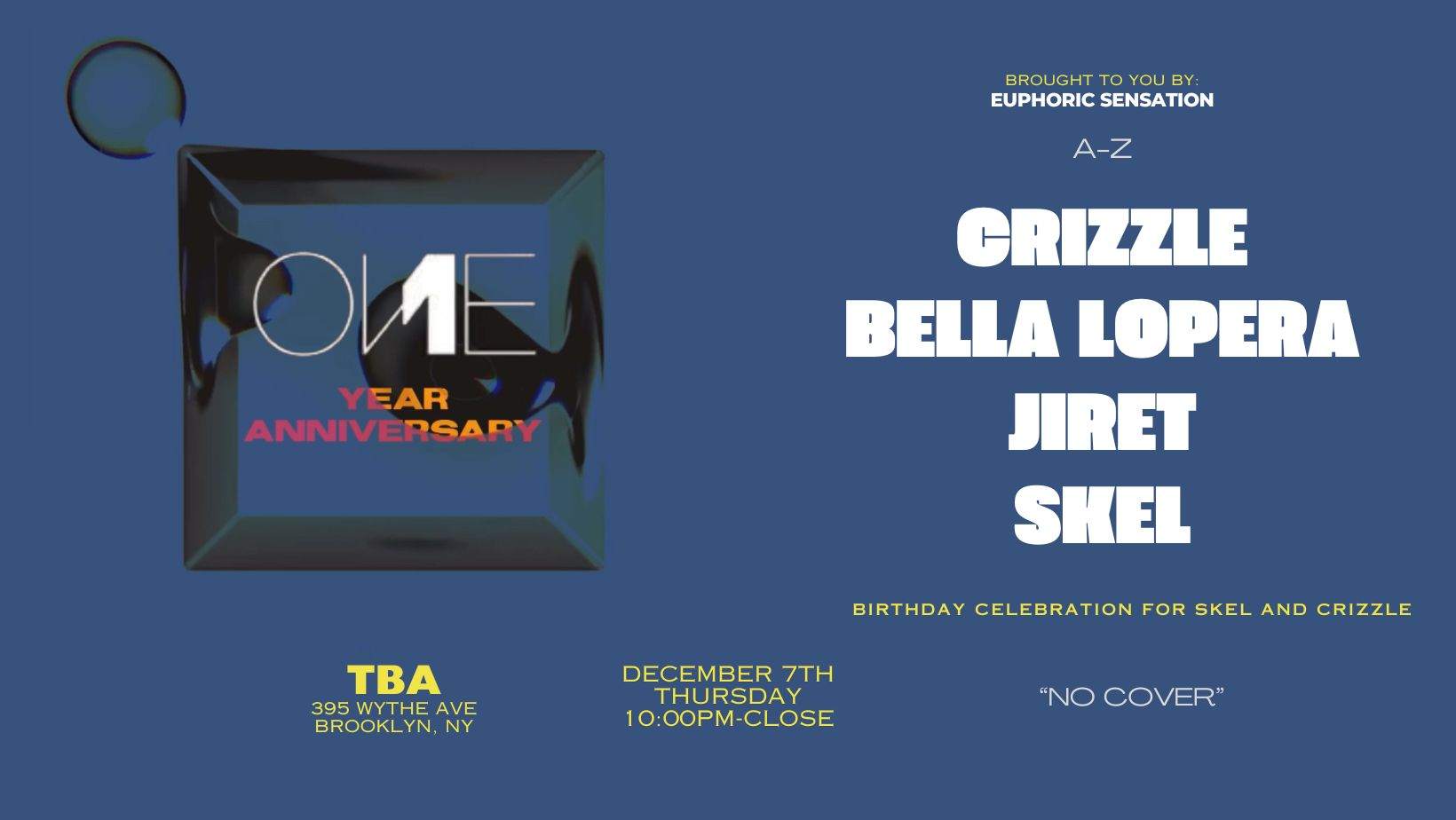 Euphoric Sensation: Crizzle, Bella Lopera, Jiret, Skel at TBA Brooklyn ...