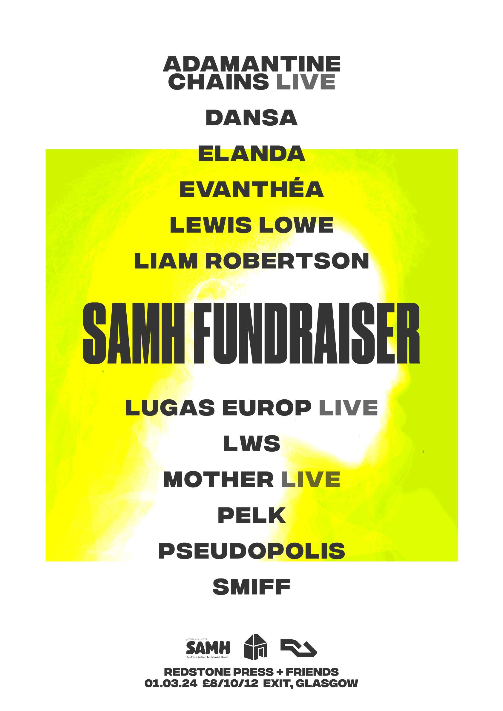 Redstone Press at Exit: SAMH Fundraiser bij Exit Glasgow, Glasgow