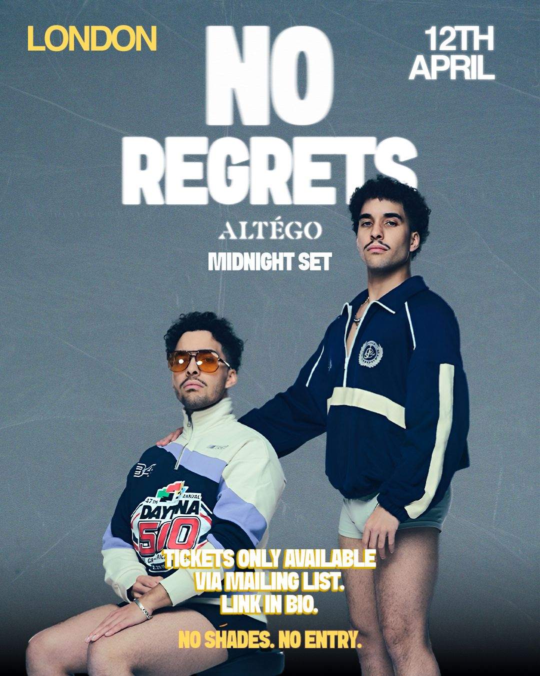 HOUSE OF ALTÉGO PRESENTS: THE NO REGRETS SHOW at Colour Factory, London