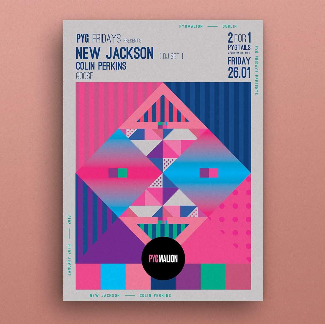 Pyg presents New Jackson [Dj set] & Colin Perkins at Pygmalion, Dublin