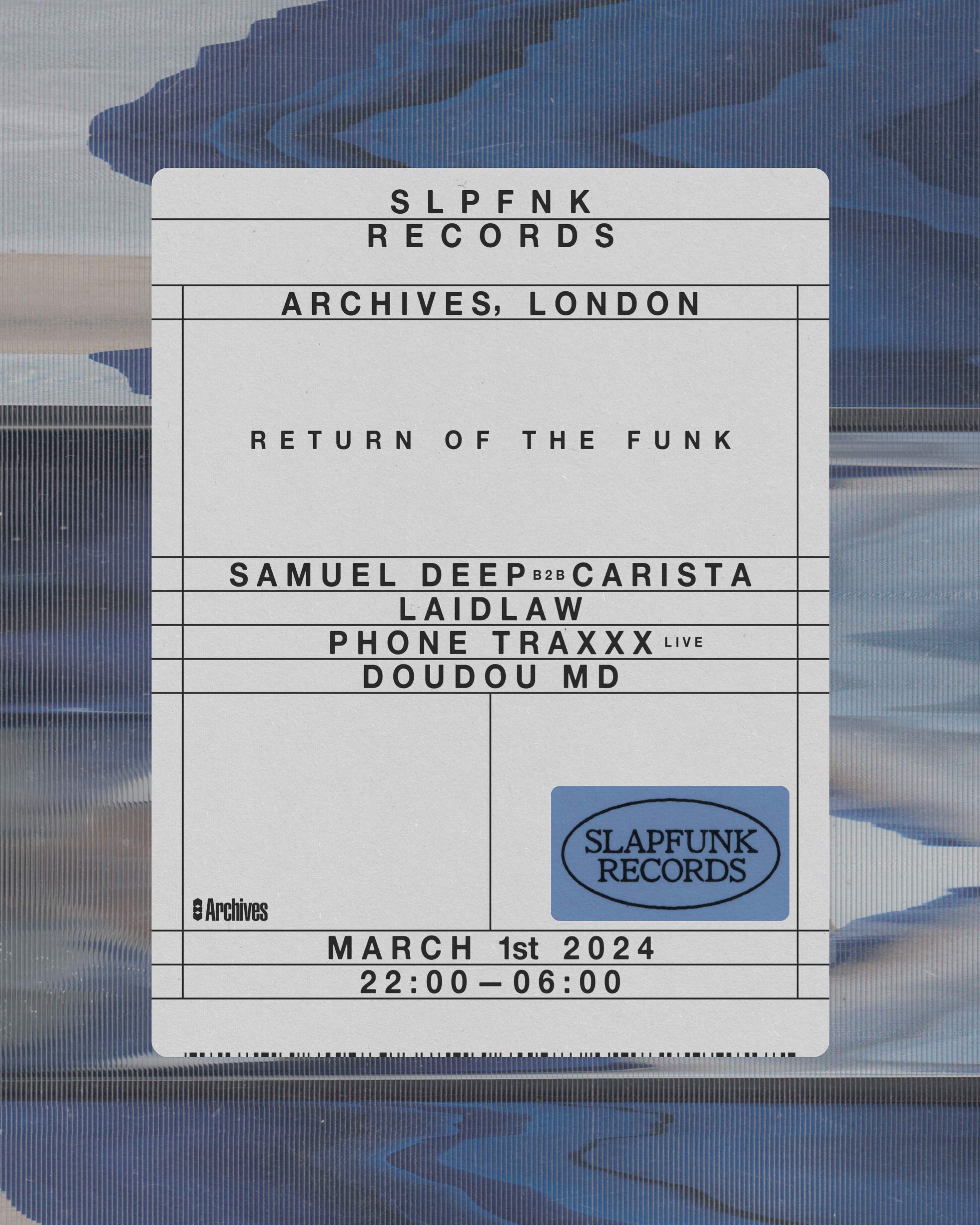 SlapFunk Records with Carista & Samuel Deep, Laidlaw, Phone Traxxx Live ...