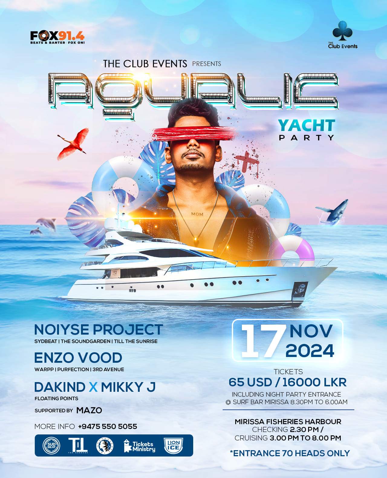AQUALIC YACHT PARTY WITH NOIYSE PROJECT at Mirissa Fishing Harbour, Sri ...