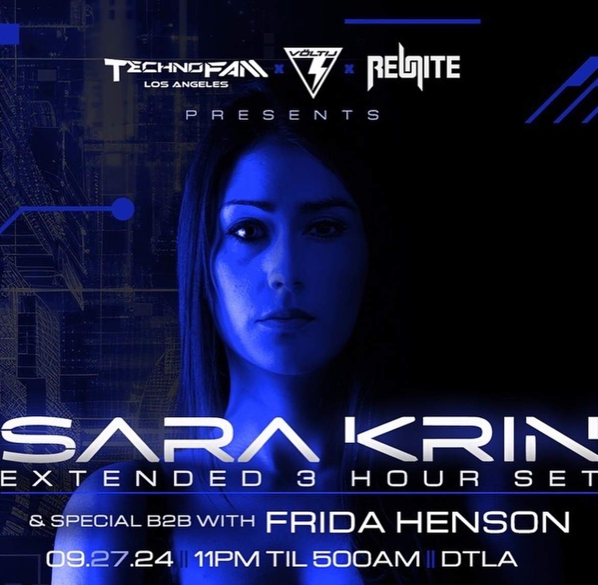 Technofamla x Reunite x VOLTIJ present: SARA KRIN - Extended 3 hour set ...