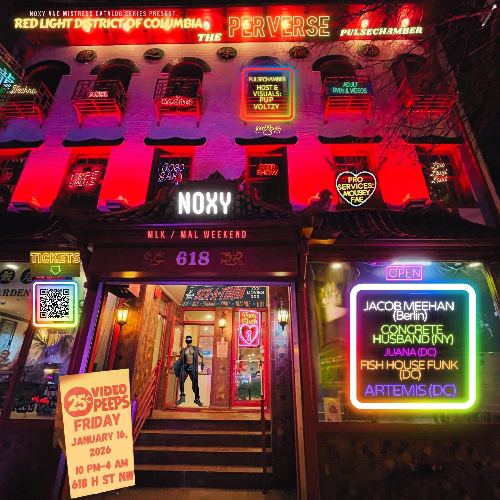 NOXY X PERVERSE: Red Light District of Columbia at 618 DC, Washington DC