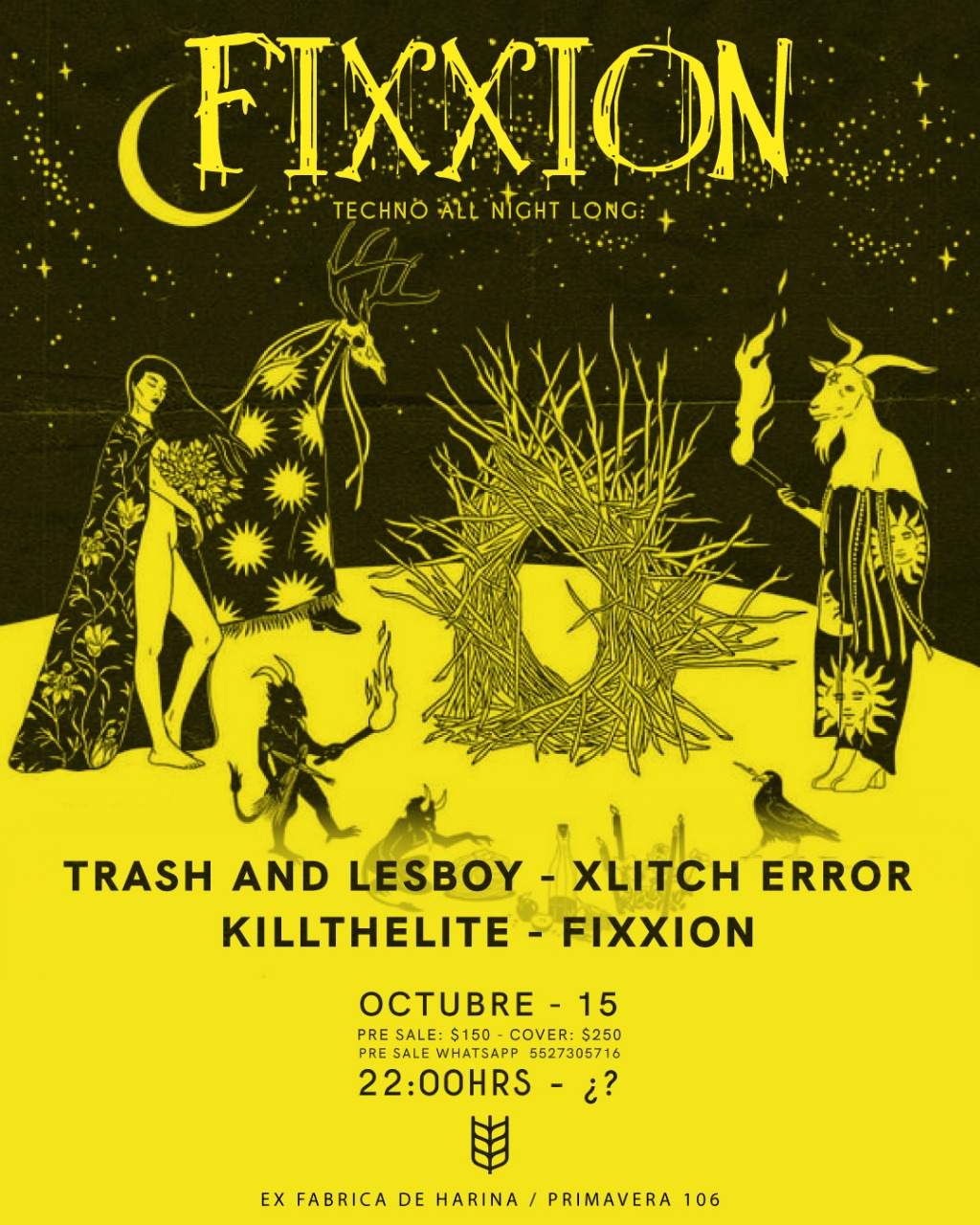 FIXXION - Techno All Night Long em Salón Bach, Cidade do México