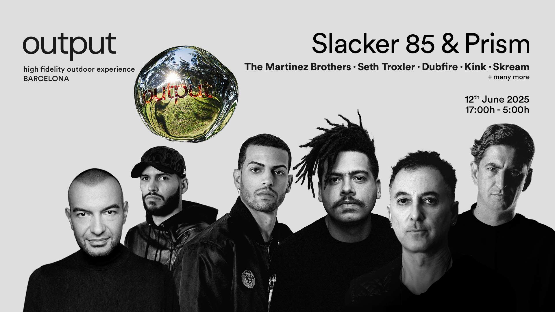Output pres Slacker 85 & Prism (Seth Troxler, The Martinez Brothers, Dubfire, KiNK live + more ...