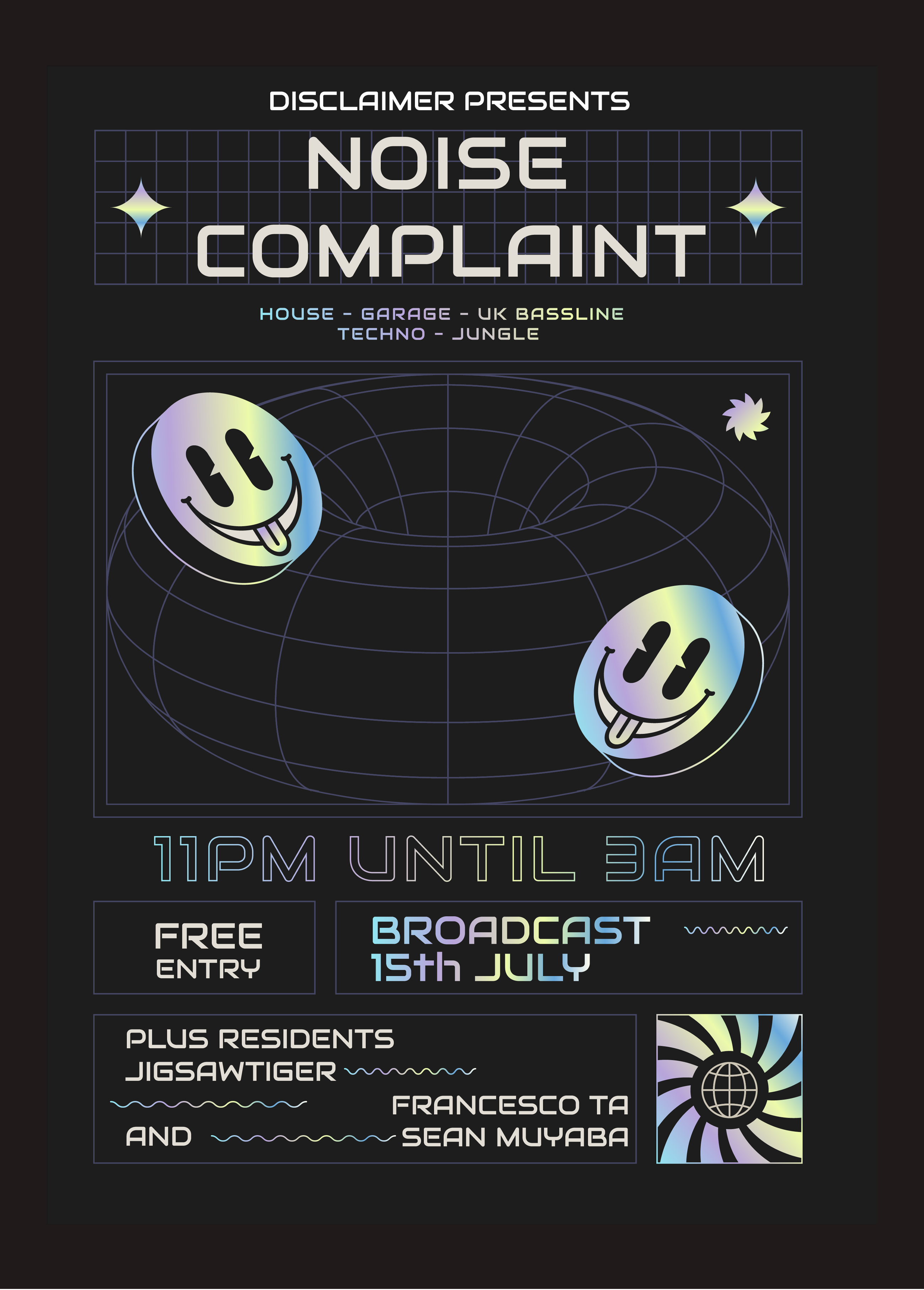 Disclaimer W/ Noise Complaint at Broadcast, Glasgow