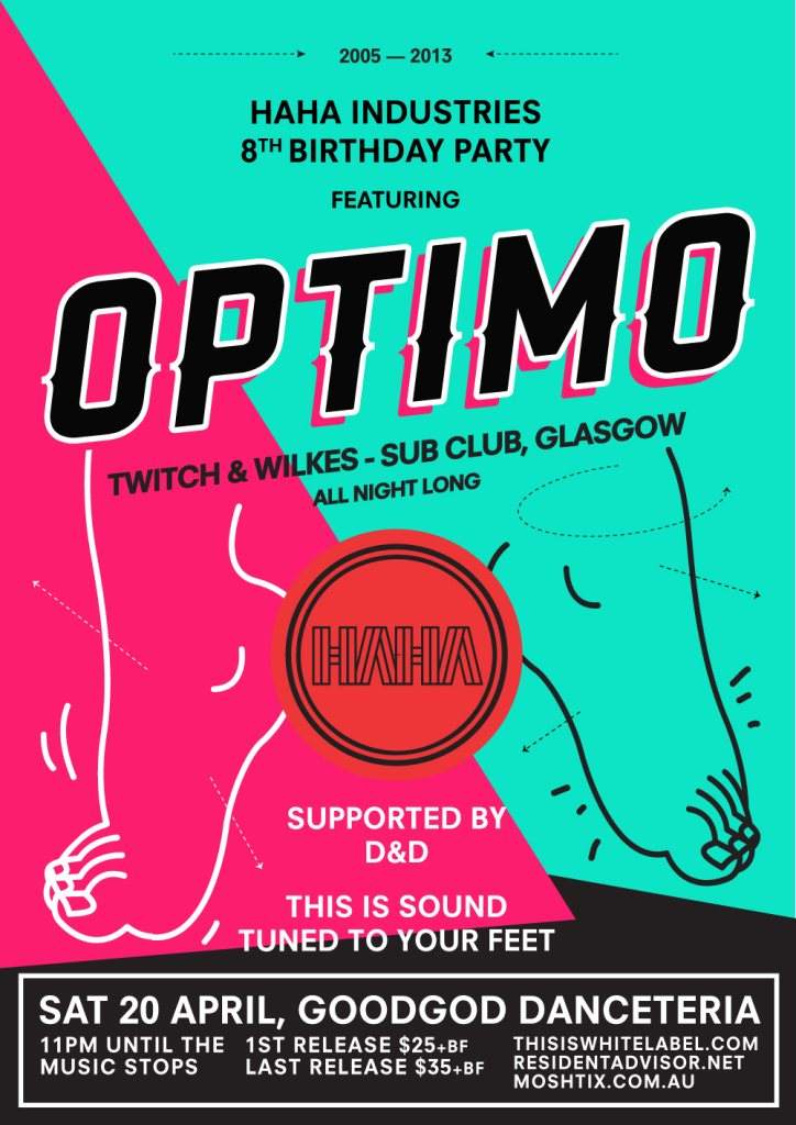 Haha's 8th Birthday Feat. Optimo bei Goodgod Small Club, Sydney
