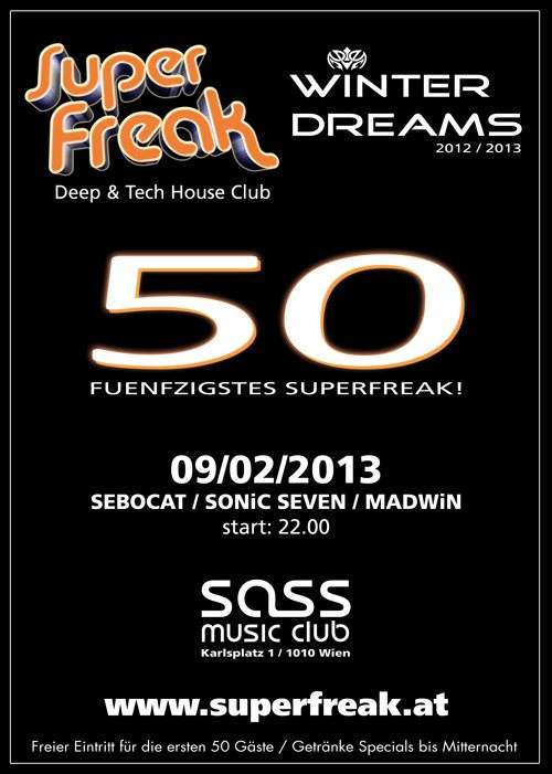Superfreak! Winter Dreams em SASS Music Club, Vienna