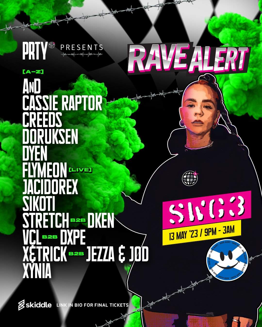 PRTY Presents RAVE ALERT at SWG3, Glasgow