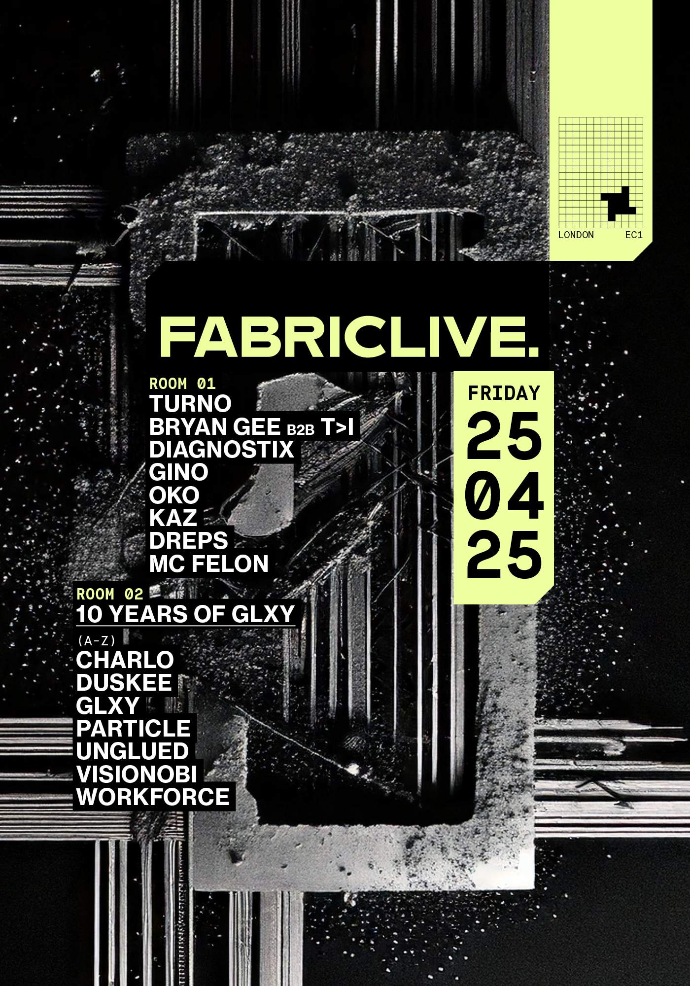 FABRICLIVE: Turno, Dreps, GLXY, Bryan Gee, Diagnostix, Duskee, Gino ...