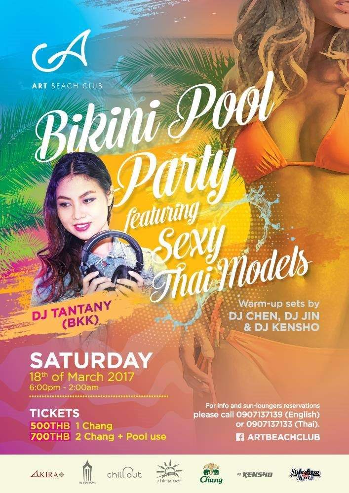 ART Beach Club Bikini Pool Party Feat. DJ Tantany (SSK / BKK) at Art Beach Club, Tailandia