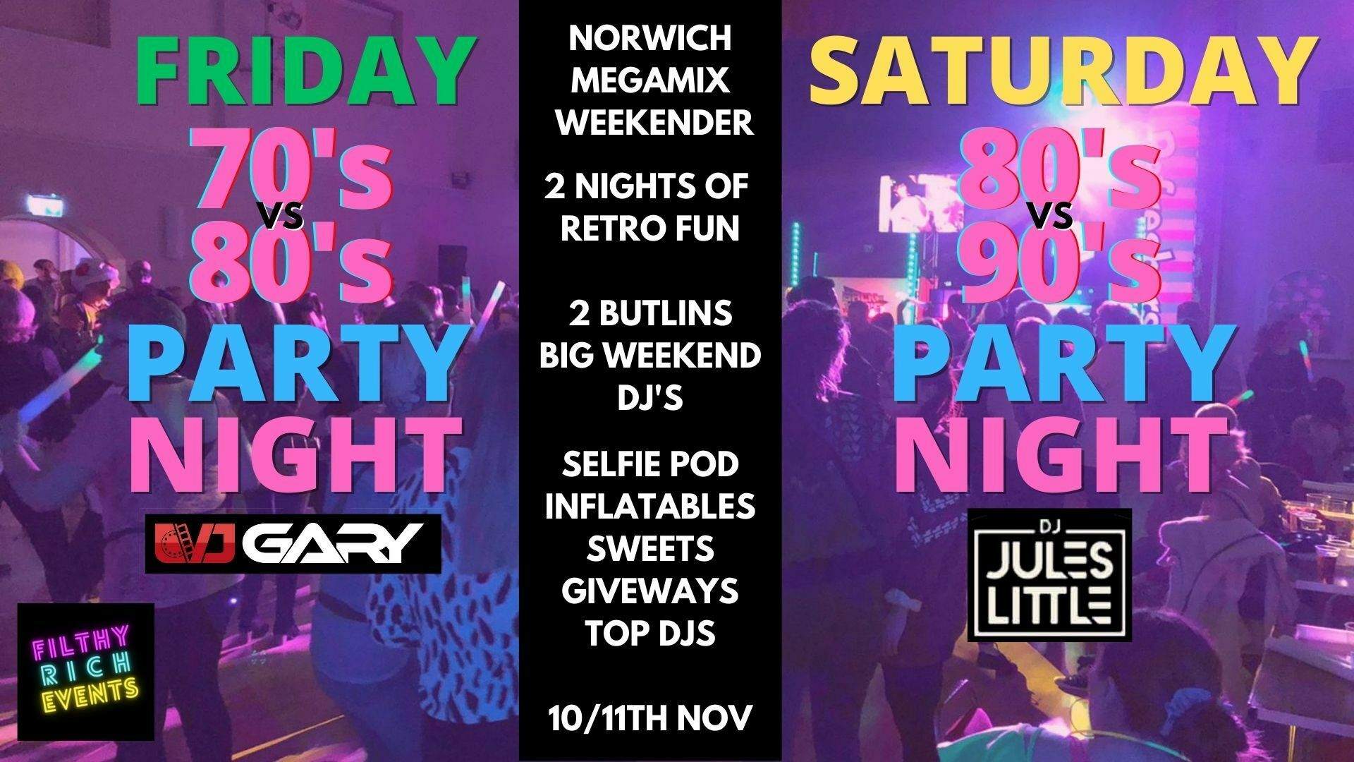Megamix Retro Party Weekender at Mercure Norwich Hotel, London