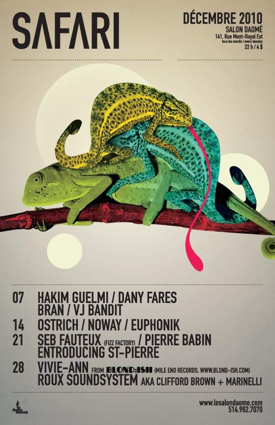 Safari Avec Vivie-Ann (Blond:ish) & Roux Soundsystem bei Salon Daomé, Montreal