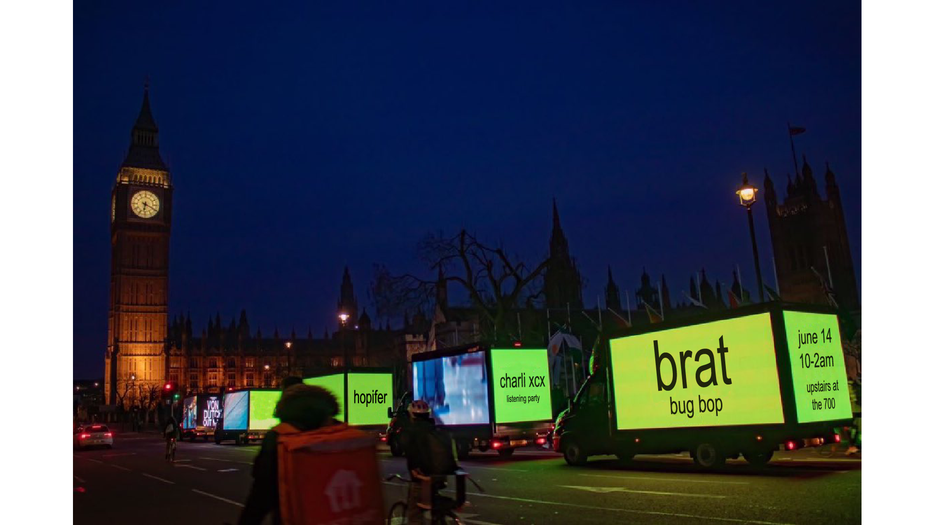 brat bug bop: charli xcx listening party at Upstairs at the 700 ...