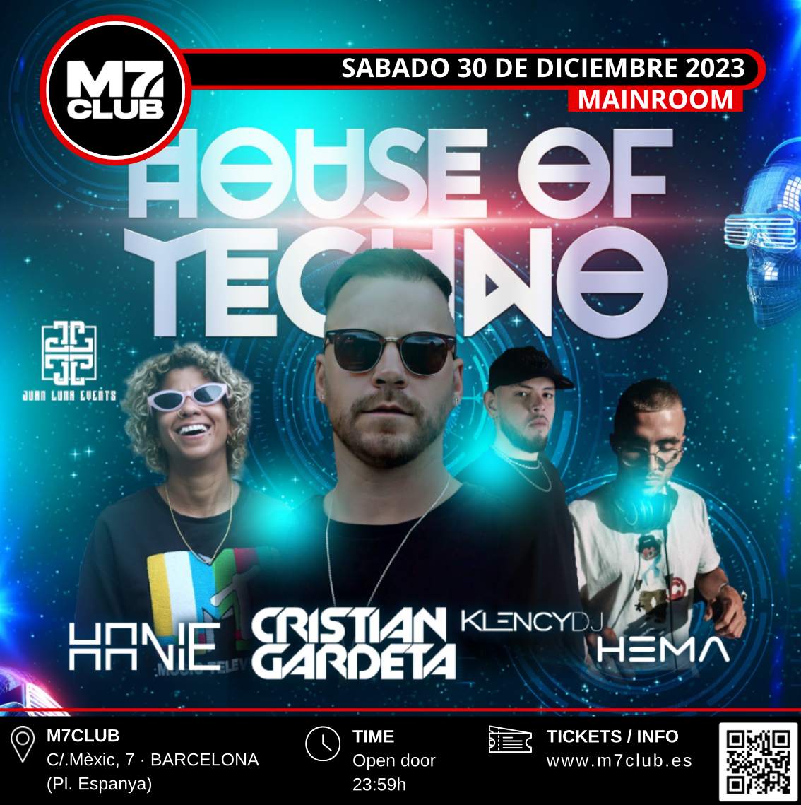 HOUSE OF TECHNO [HANIE, Cristian Gardeta, Klency Dj & Hema] at M7 Club ...