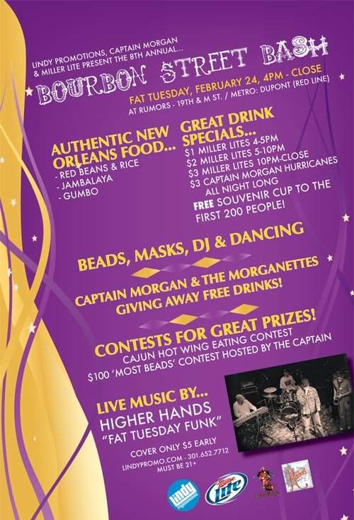 8th Annual Bourbon Street Bash at Rumors, Washington DC