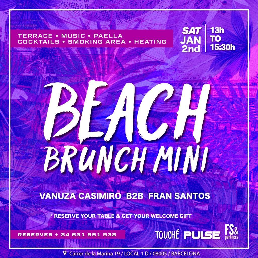 Beach Brunch 'Mini' by Pulse [From 1 pm] at Touché Beach Garden, Barcelona