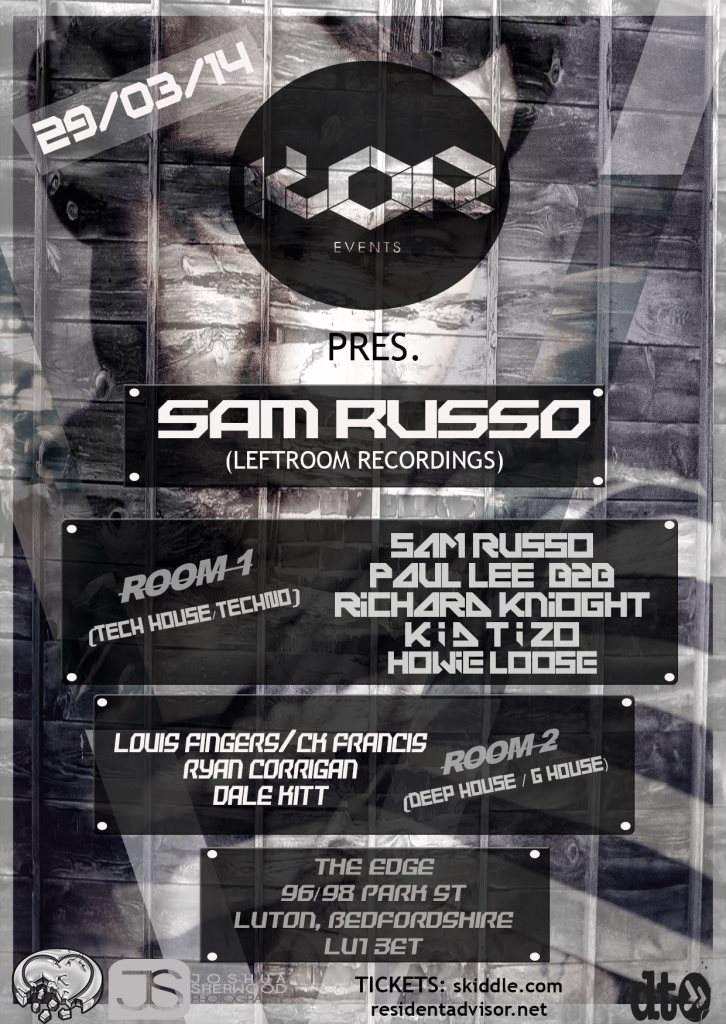 KOR Events presents - Sam Russo em The Edge, South + East