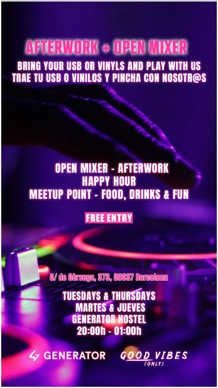 Open Mixer + AFTERWORK (Bring your music & join the gang) by Good Vibes ...