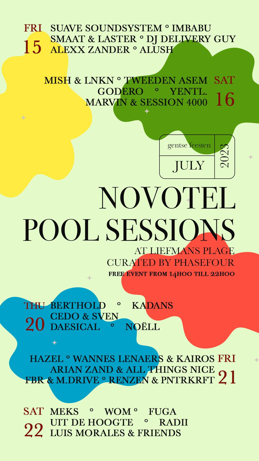 Novotel Pool Sessions at TBA - Novotel Gent centrum, Ghent