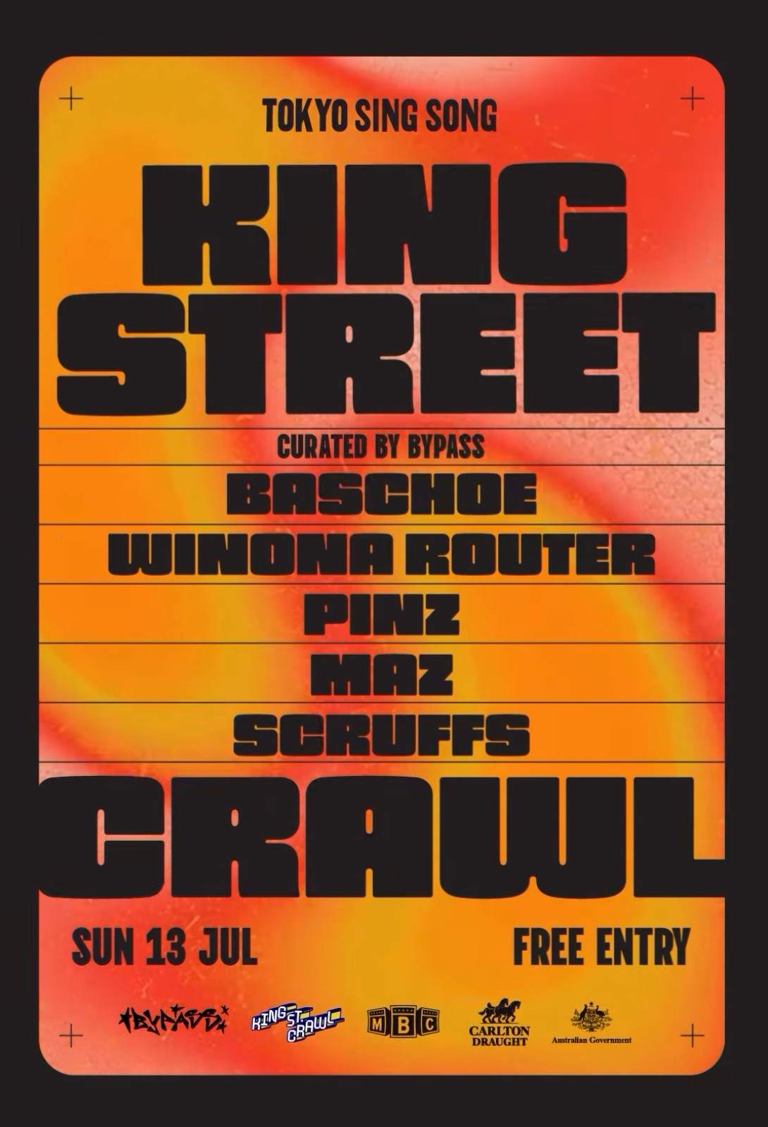 King Street Crawl - Curated by Bypass at Tokyo Sing Song, Sydney