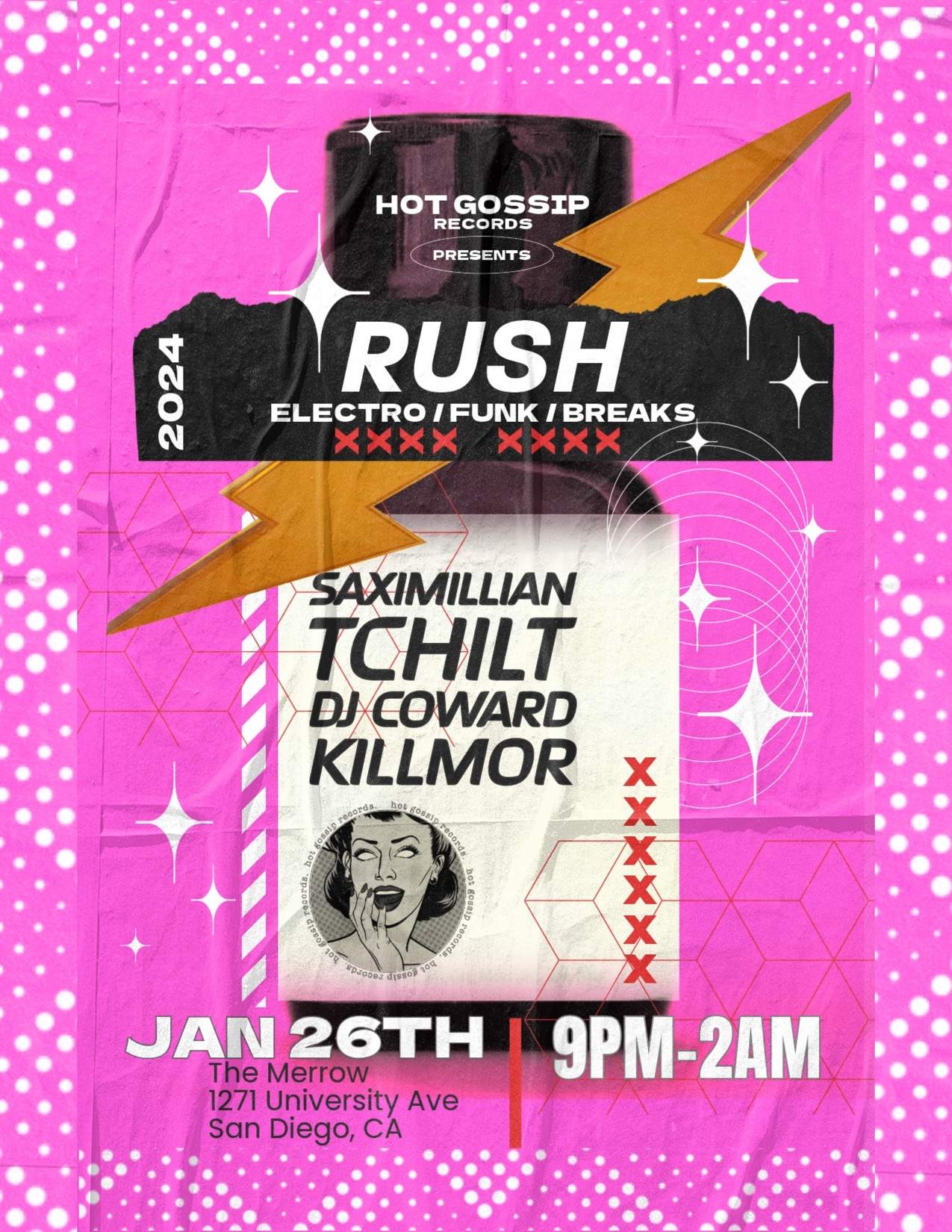 Hot Gossip Records presents: Rush at EQ San Diego, San Diego