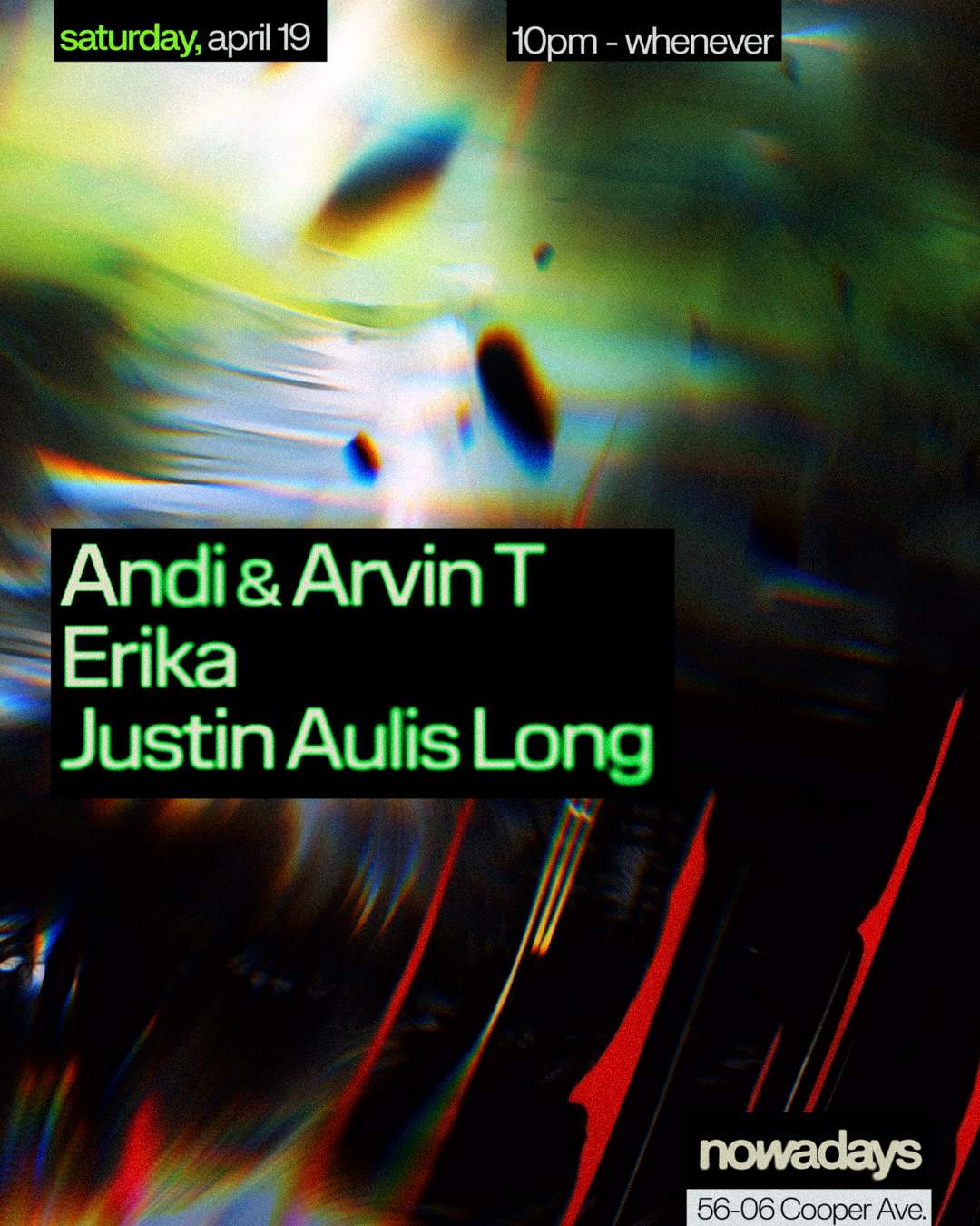 Andi & Arvin T, Erika, Justin Aulis Long at Nowadays, New York City