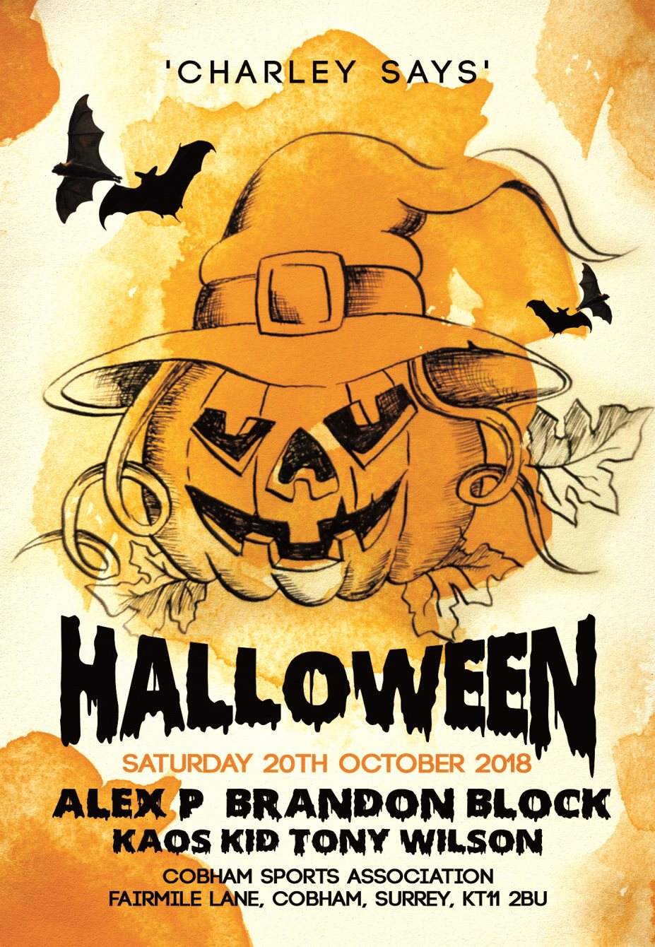 Sold Out 'Charley Says' Halloween with Brandon Block & Alex P at Cobham ...
