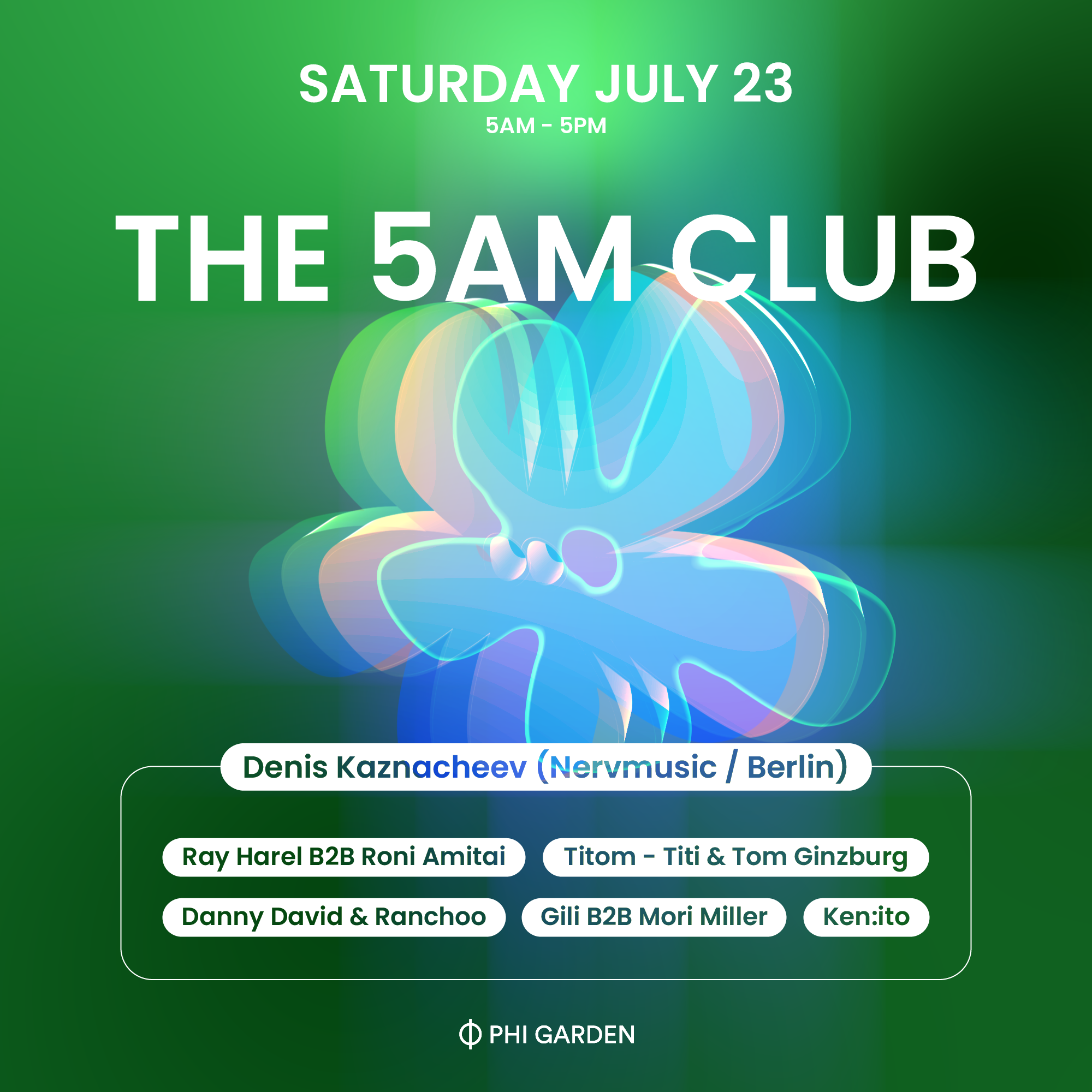 5AM CLUB en Phi Garden, Tel Aviv