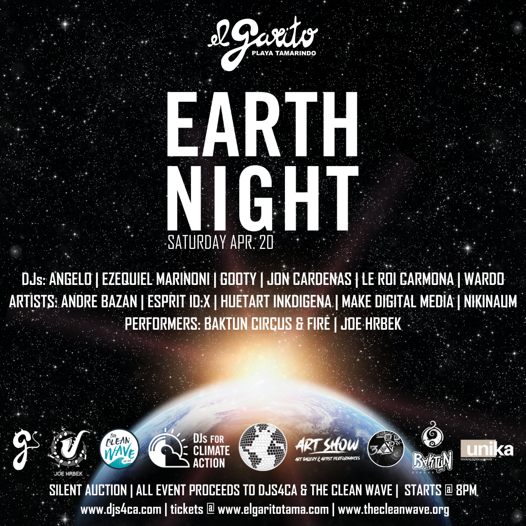 Earth Night 2024 en EL Garito Tamarindo, Costa Rica